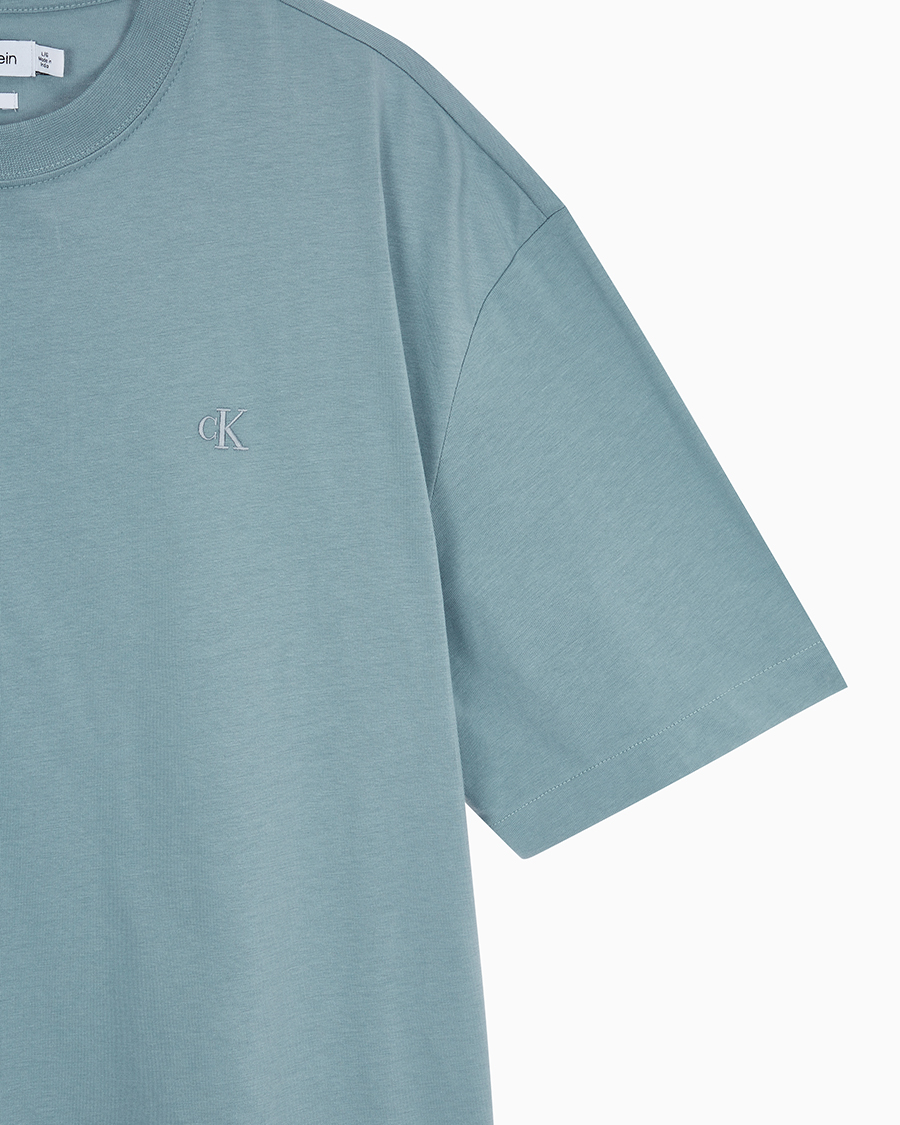 [세븐틴 민규 착용] 4color 남 릴렉스핏 아카이브 로고 반팔 티셔츠 40HM229 (화이트,블랙,그레이,블루그레이 ...